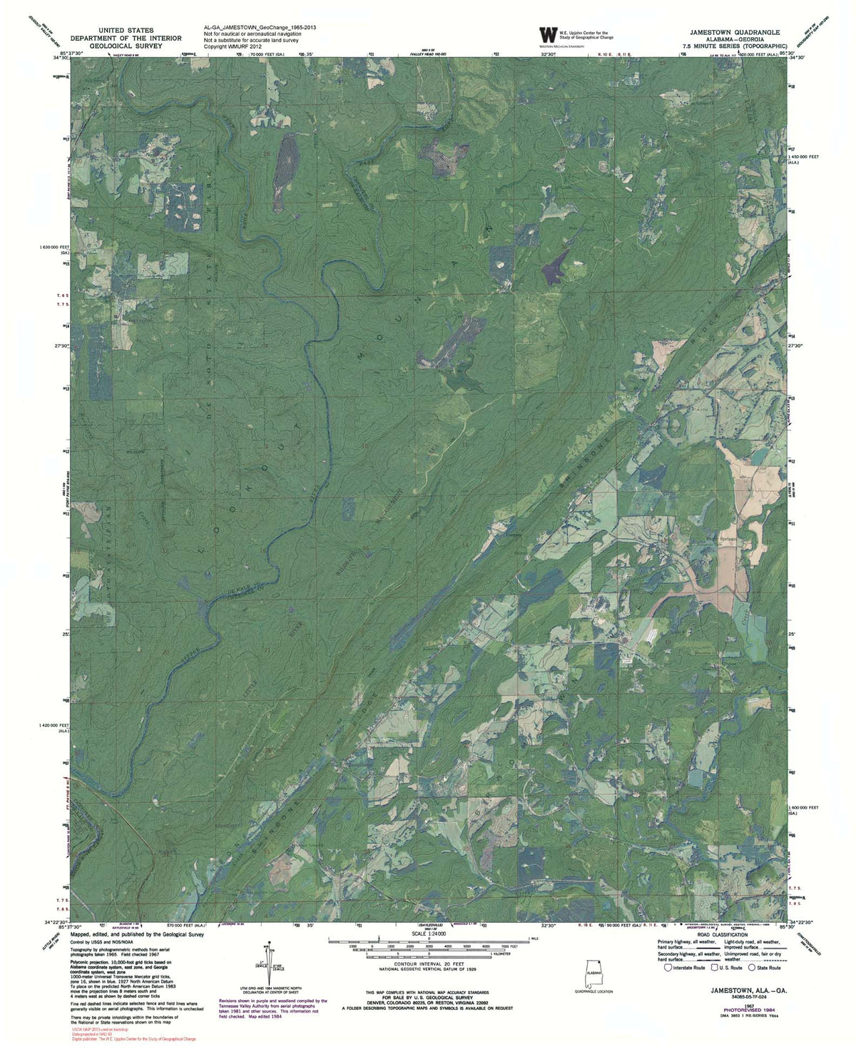 Desoto State Park, Alabama (Bundle) Map by Western Michigan University ...