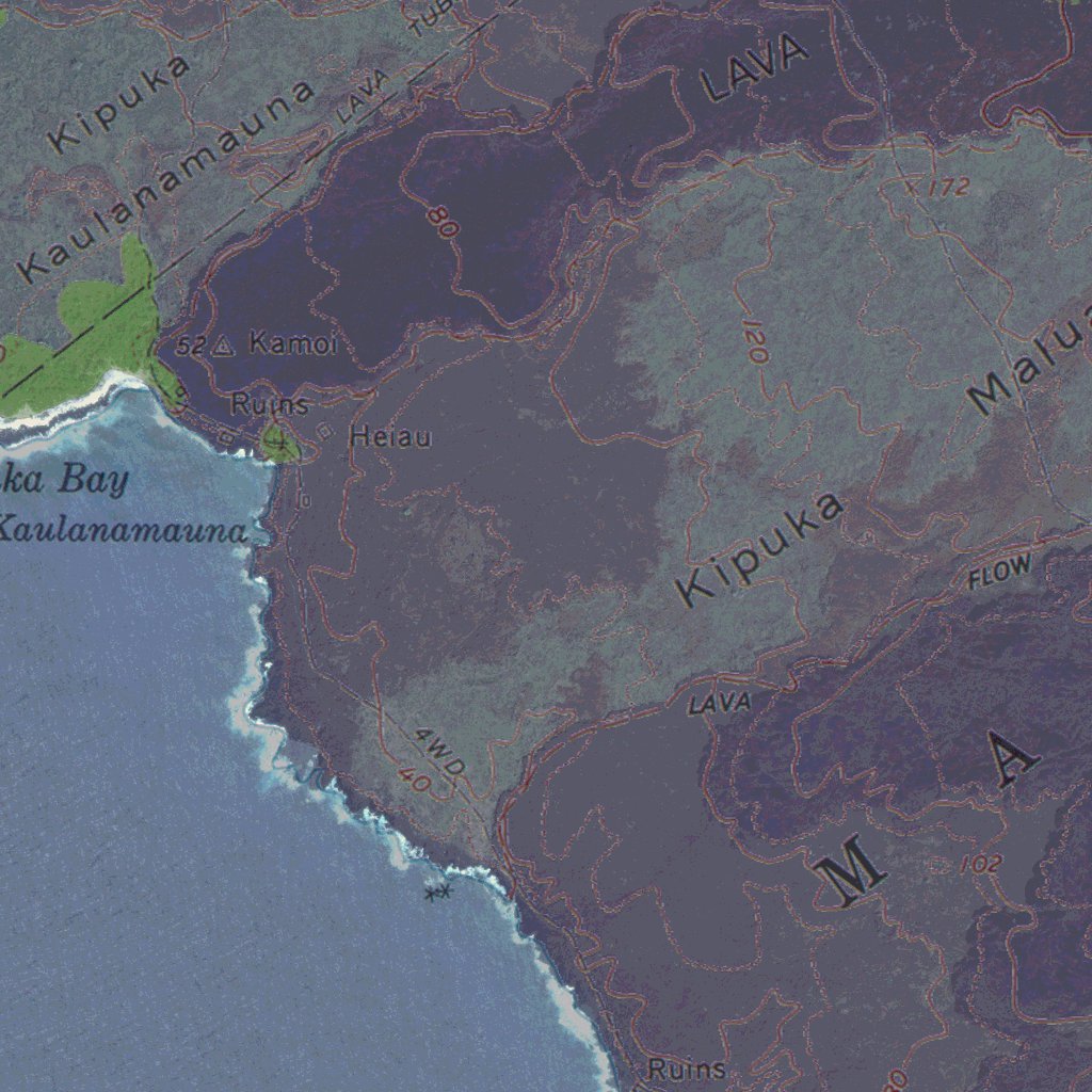 HI-MANUKA BAY: GeoChange 1961-2016 Map by Western Michigan University ...