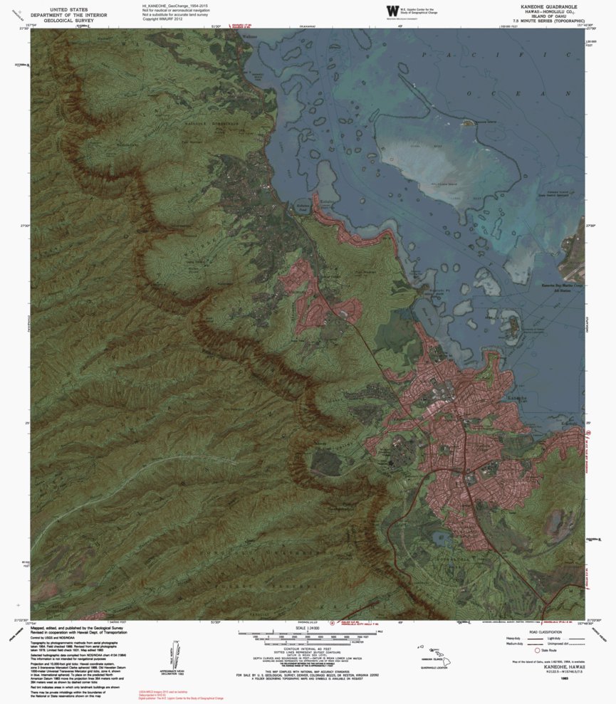 HI-KANEOHE: GeoChange 1954-2015 Map by Western Michigan University ...