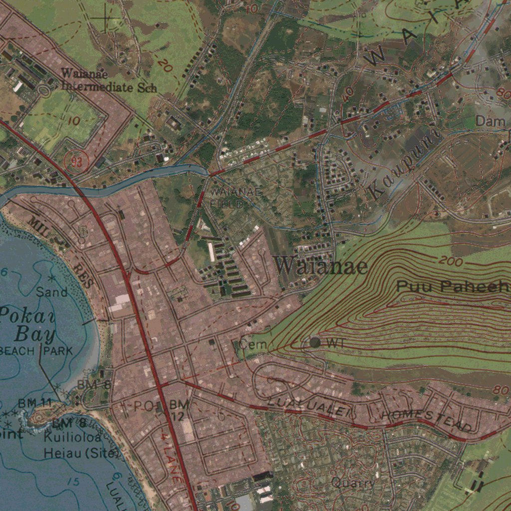 HI-WAIANAE: GeoChange 1952-2015 Map by Western Michigan University ...