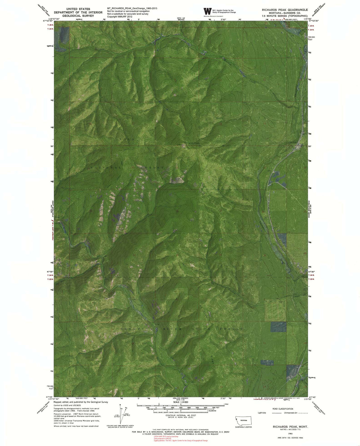 Thompson River State Forest, Montana (Bundle) Map by Western Michigan ...
