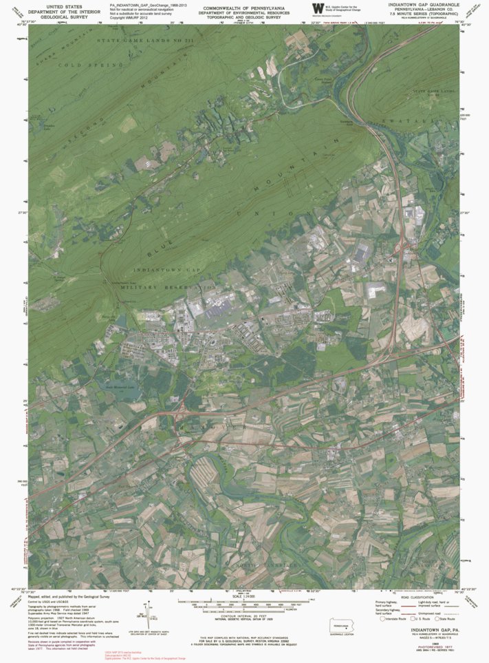 PA-INDIANTOWN GAP: GeoChange 1968-2013 Map by Western Michigan ...