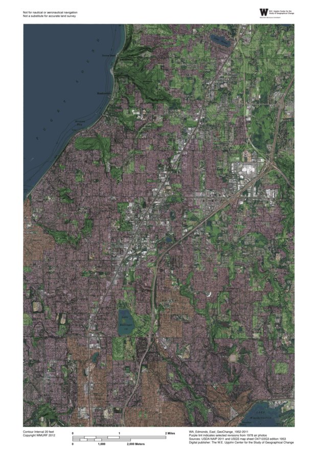 WA-Edmonds East: GeoChange 1952-2011 Map by Western Michigan University ...