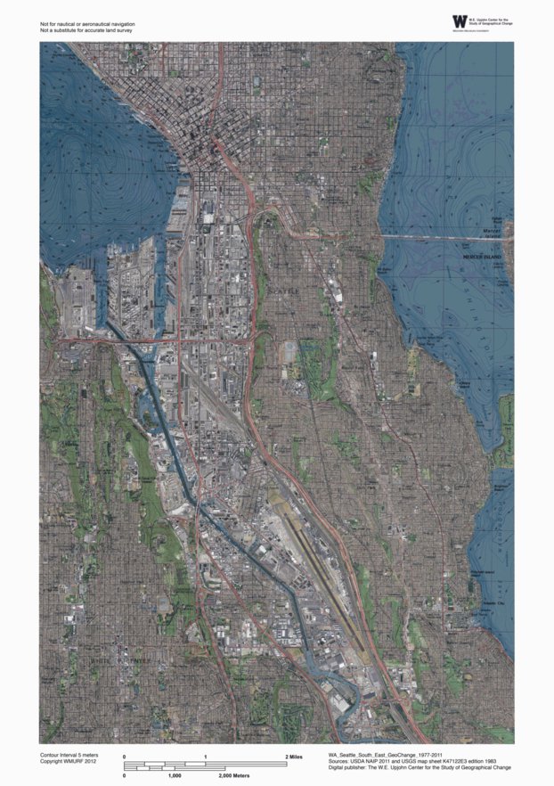 WA-Seattle South East: GeoChange 1977-2011 Map by Western Michigan ...