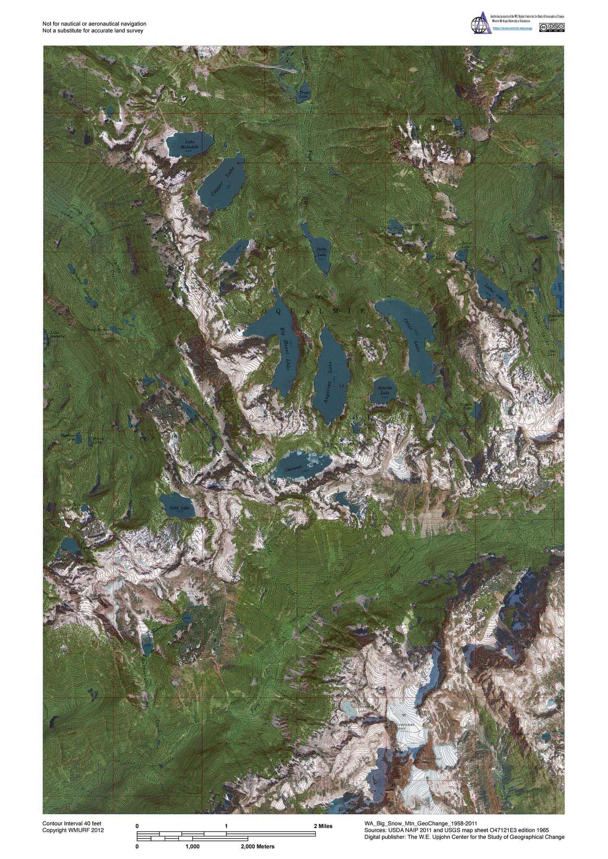 Alpine Lakes Wilderness, Washington (Bundle) Map by Western Michigan ...