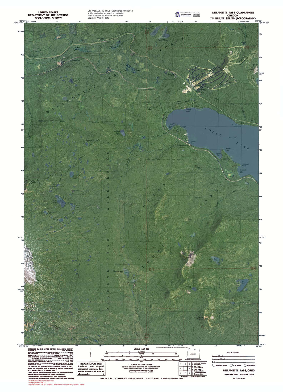 Diamond Peak Wilderness Area, Oregon (Bundle) Map by Western Michigan ...