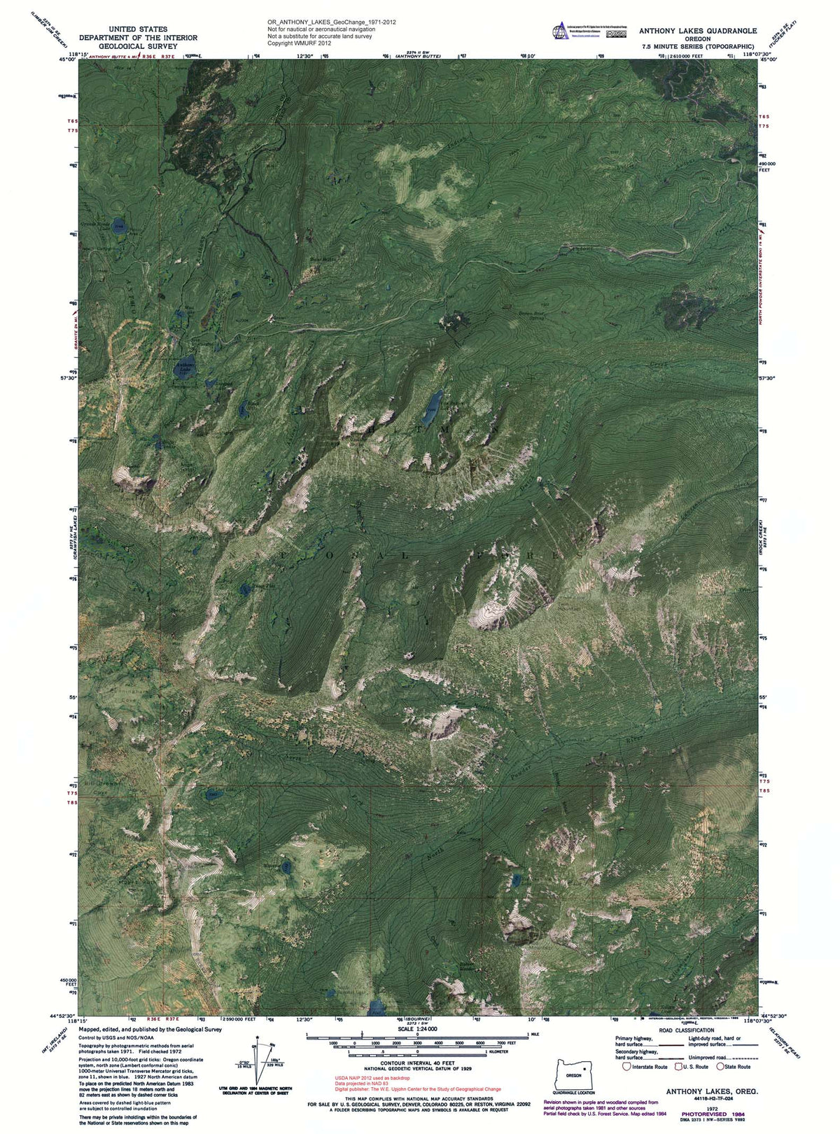 North Fork John Day Wilderness Area, Oregon (Bundle) Map by Western ...