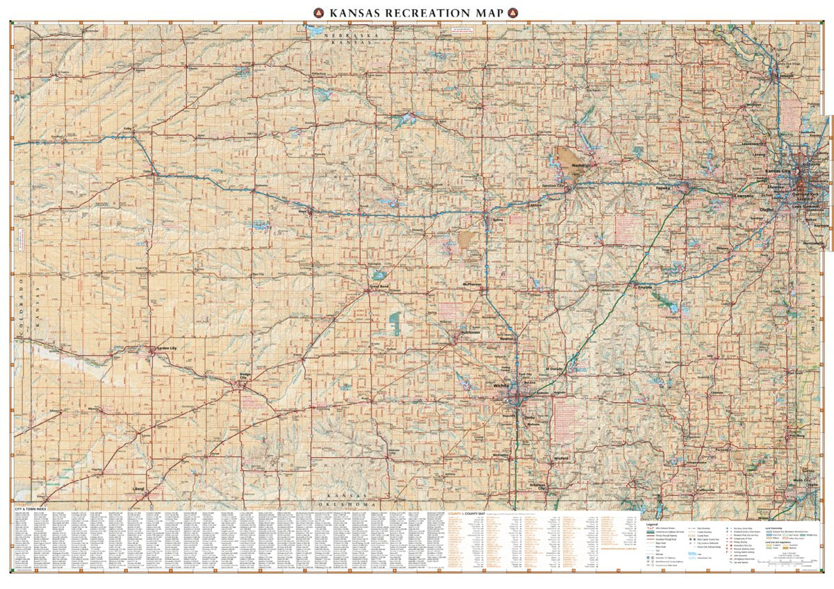 Kansas Recreation Map by East View Map Link | Avenza Maps