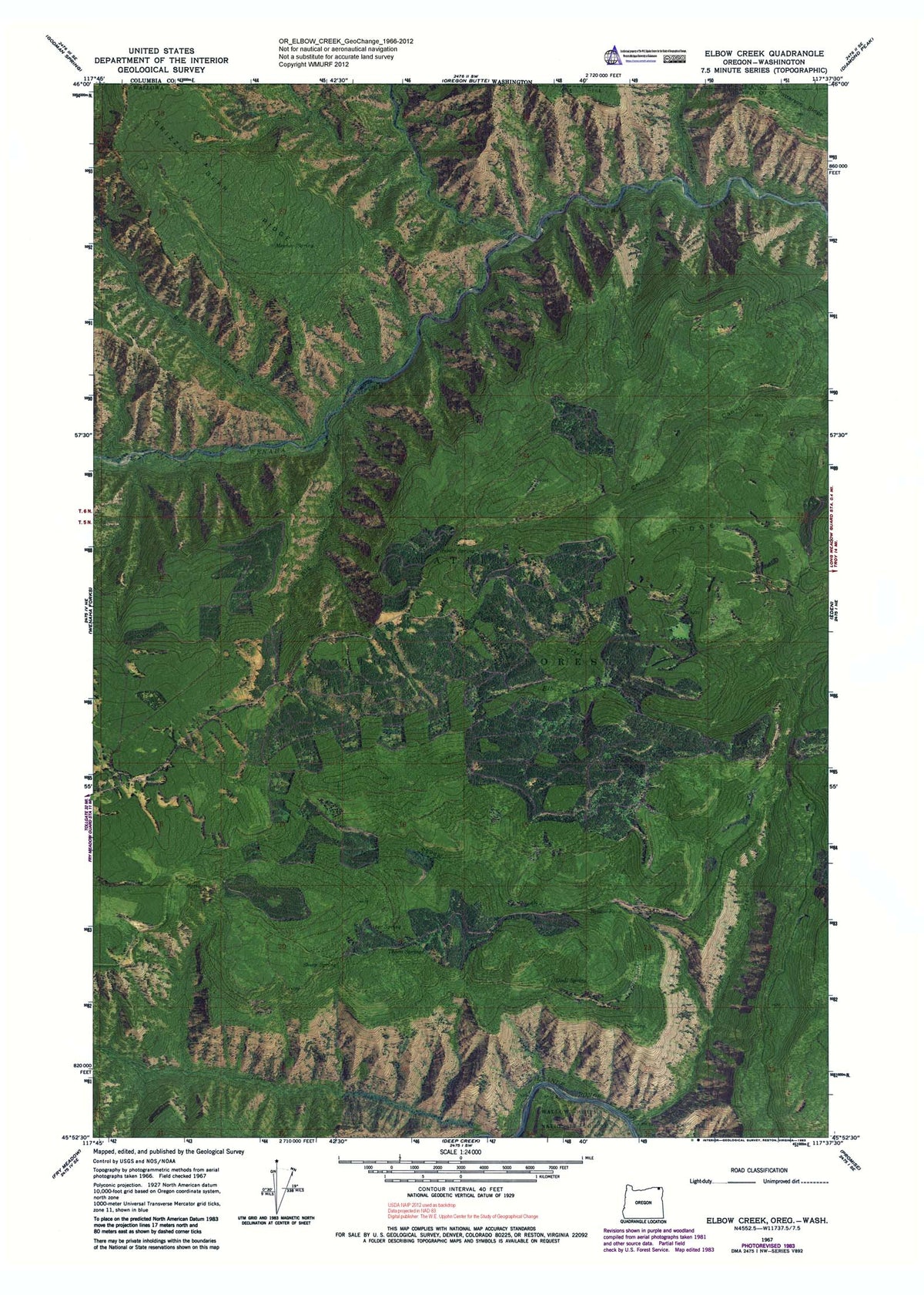 Wenaha-Tucannon Wilderness Area, Oregon (Bundle) Map by Western ...