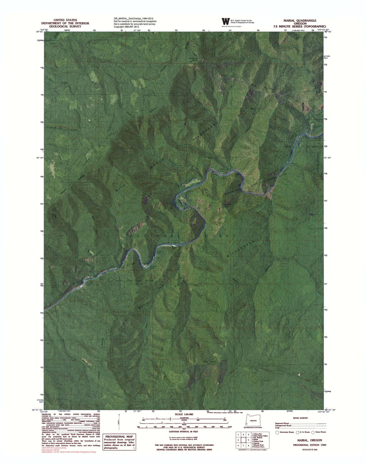Wild Rogue Wilderness Area, Oregon (Bundle) Map by Western Michigan ...