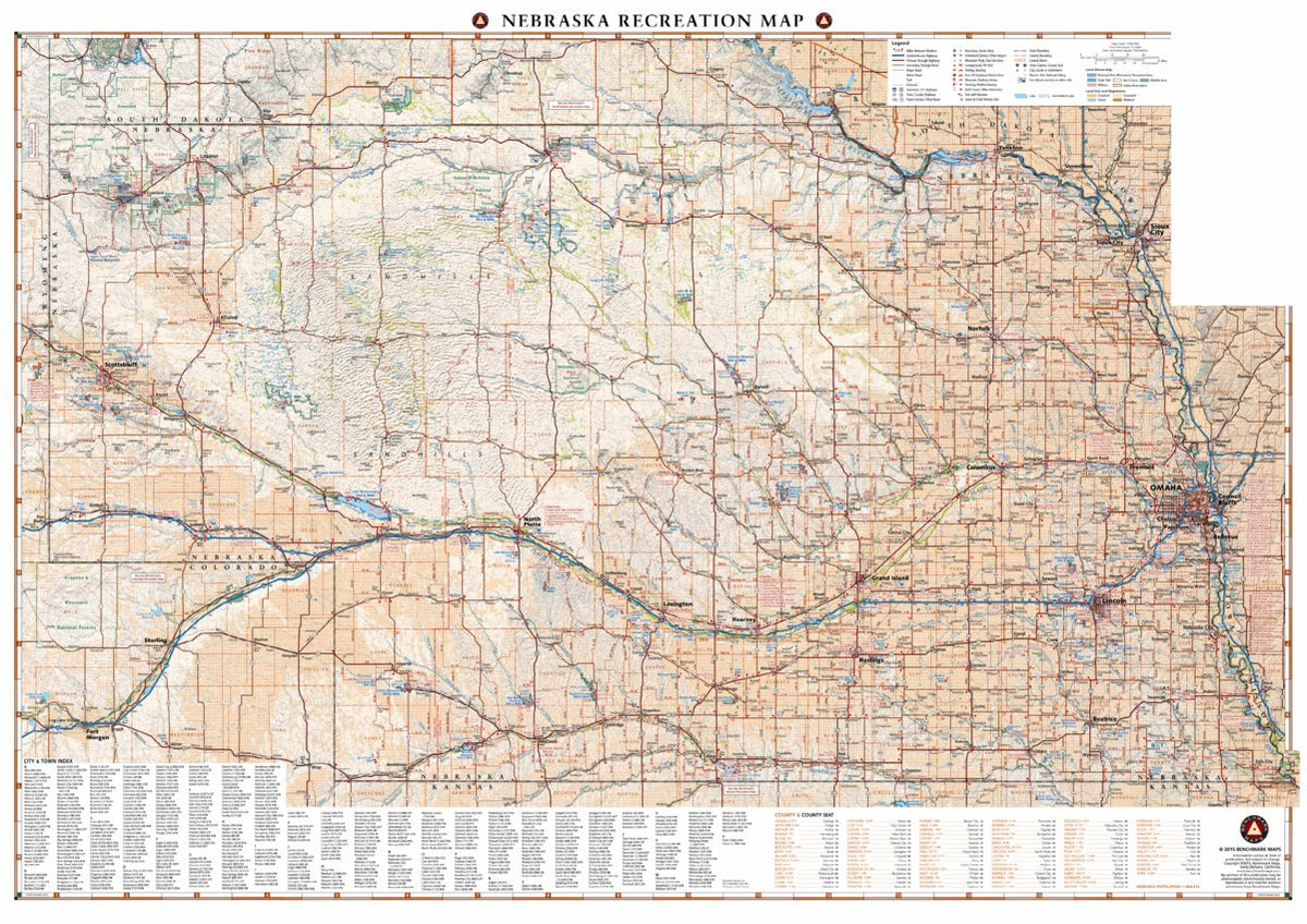 Nebraska Recreation Map by East View Map Link | Avenza Maps