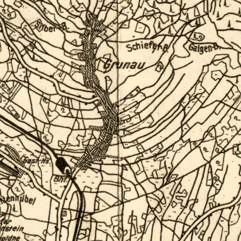 Hirschberg im Schlesien (Jelenia Góra) environs Map, 1912 by Waldin ...