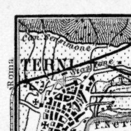 Terni and environs Map, 1898 by Waldin | Avenza Maps