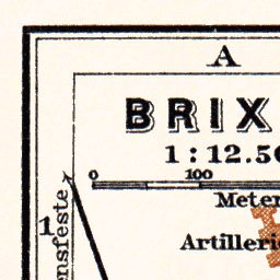 Brixen (Bressanone) city Map, 1911 by Waldin | Avenza Maps