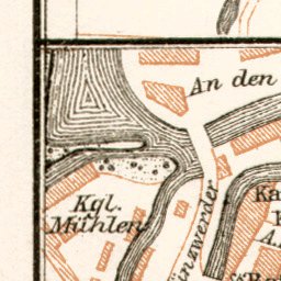 Bromberg (Bydgoszcz) central part Map, 1911 by Waldin | Avenza Maps