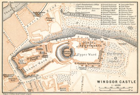 Windsor Castle Map, 1909 by Waldin | Avenza Maps