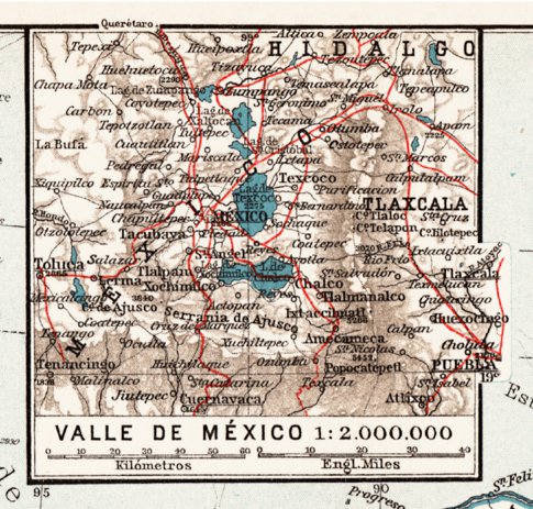The Valley of Mexico Map, 1909 by Waldin | Avenza Maps