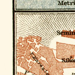 Agrigento (Girgenti) town plan, 1912 Map by Waldin | Avenza Maps