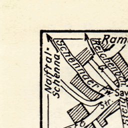 Meran (Merano) city Map, 1929 by Waldin | Avenza Maps