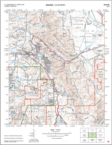 Julian Map by US Forest Service R5 | Avenza Maps