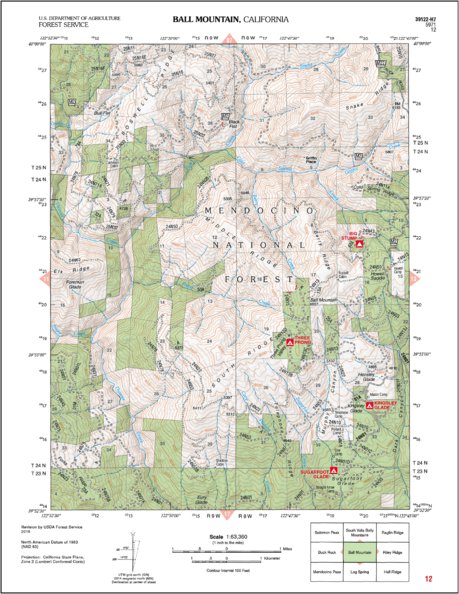 Ball Mountain Map by US Forest Service R5 | Avenza Maps