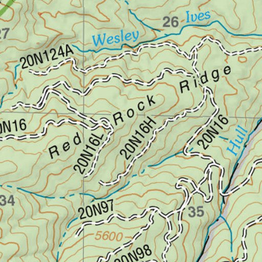 Hull Mountain Map by US Forest Service R5 | Avenza Maps