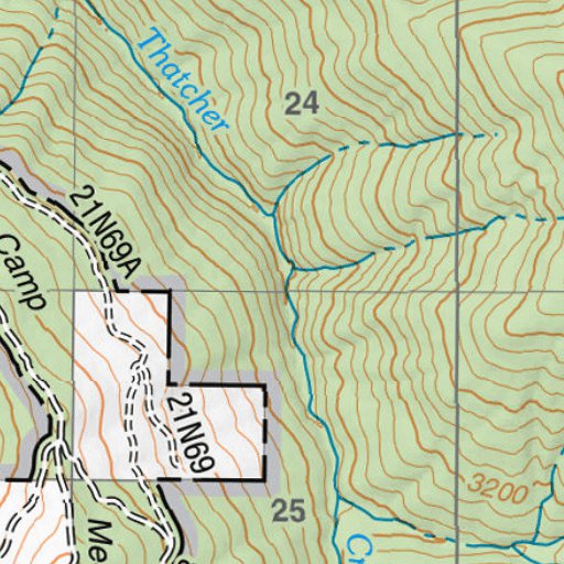 Thatcher Ridge Map by US Forest Service R5 | Avenza Maps