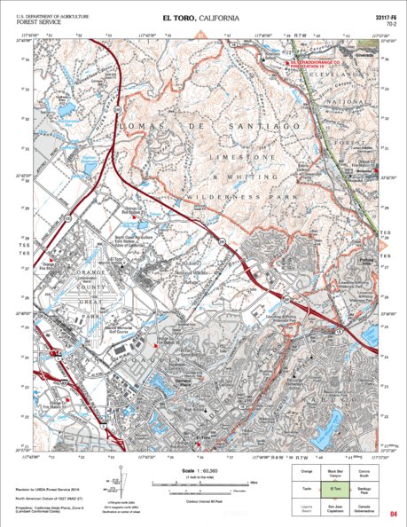 El Toro Map by US Forest Service R5 | Avenza Maps