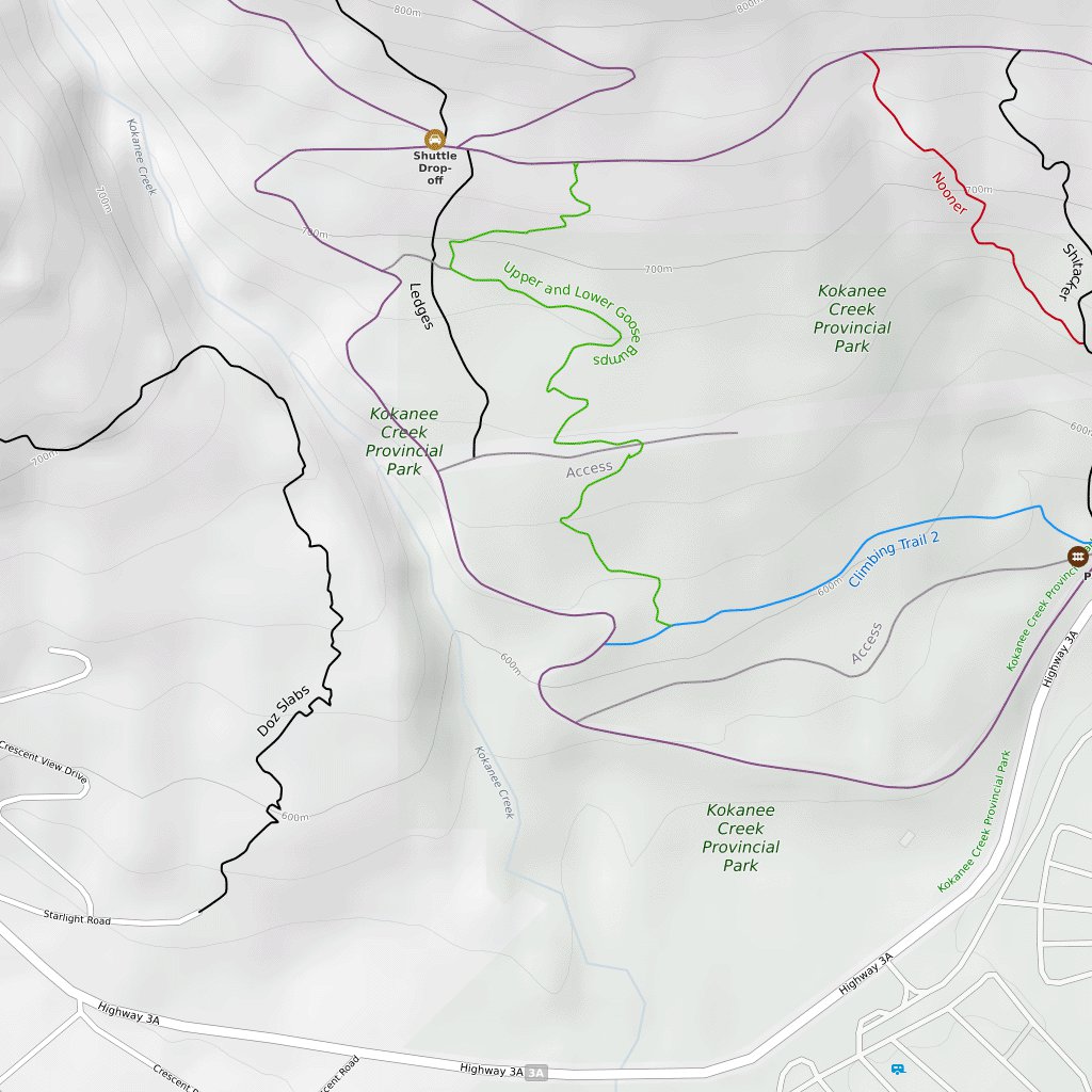 Nelson's North Shore Mountain Bike Trails Map by Trailforks | Avenza Maps