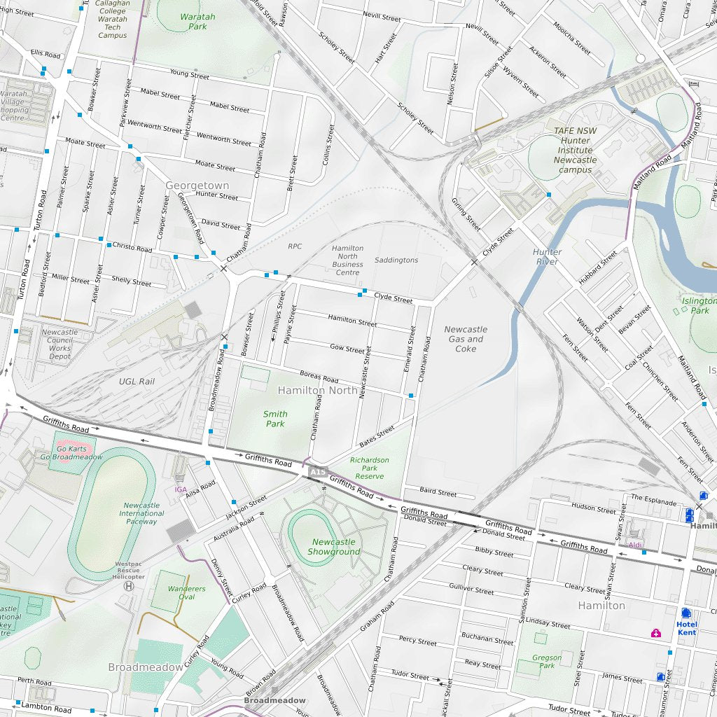 Newcastle Mountain Bike Trails Map by Trailforks | Avenza Maps