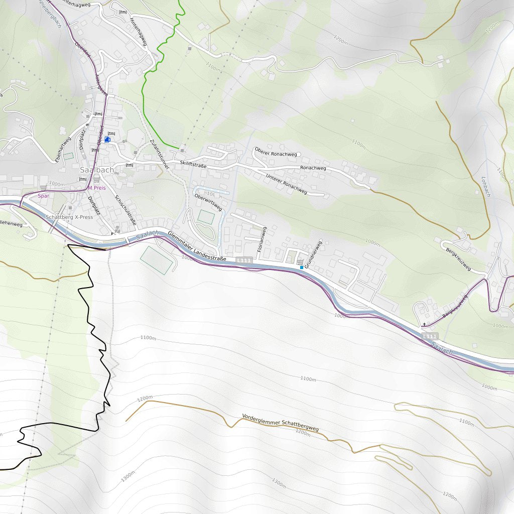 Saalbach Hinterglemm Mountain Bike Trails Map by Trailforks | Avenza Maps