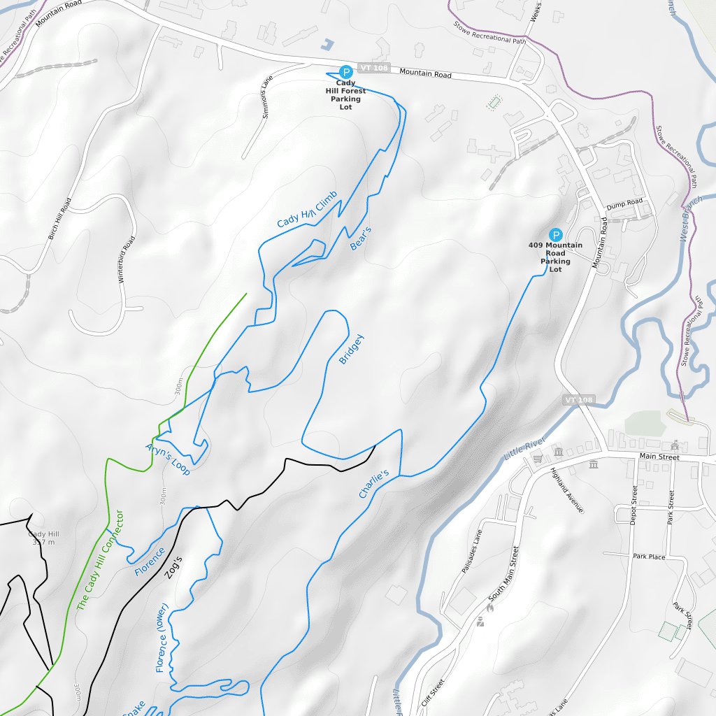 Stowe Mountain Bike Trails Map by Trailforks | Avenza Maps