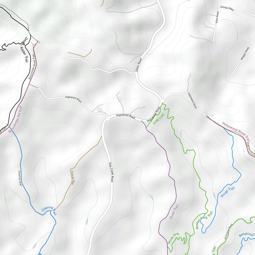 Gap Creek Reserve Mountain Bike Trails Map by Trailforks | Avenza Maps