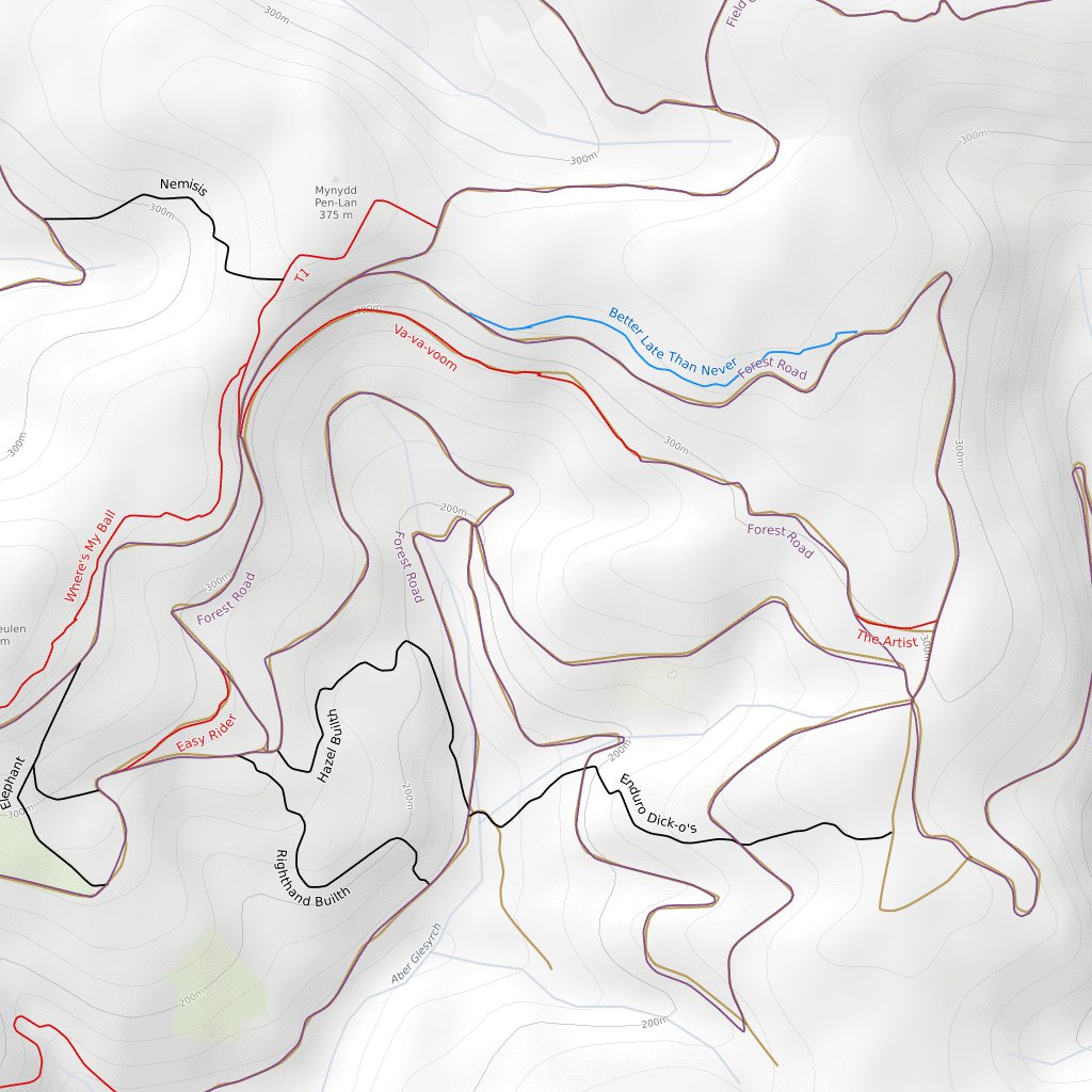 Machynlleth Mountain Bike Trails Map by Trailforks | Avenza Maps