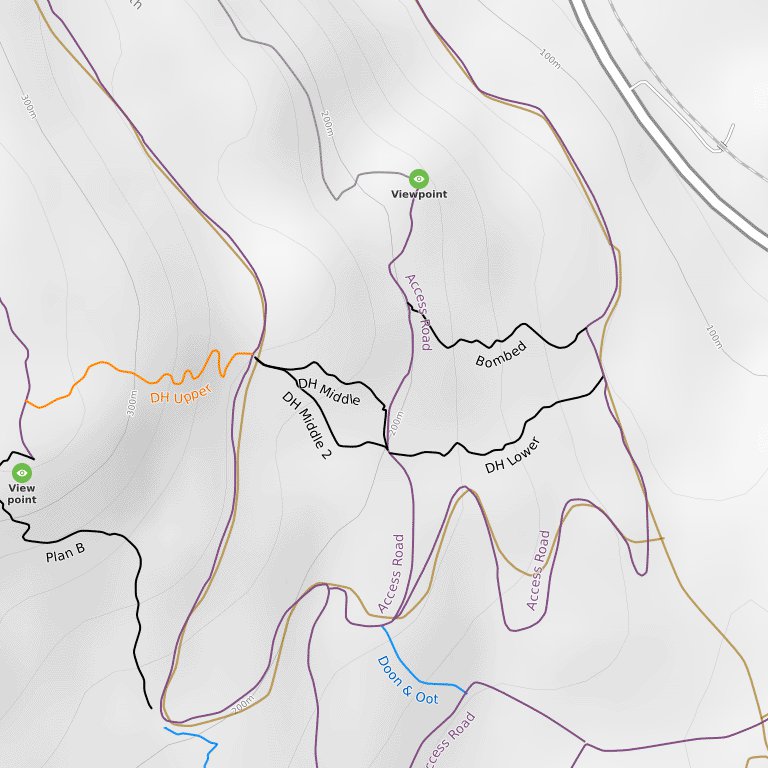 Dunkeld Mountain Bike Trails Map by Trailforks | Avenza Maps