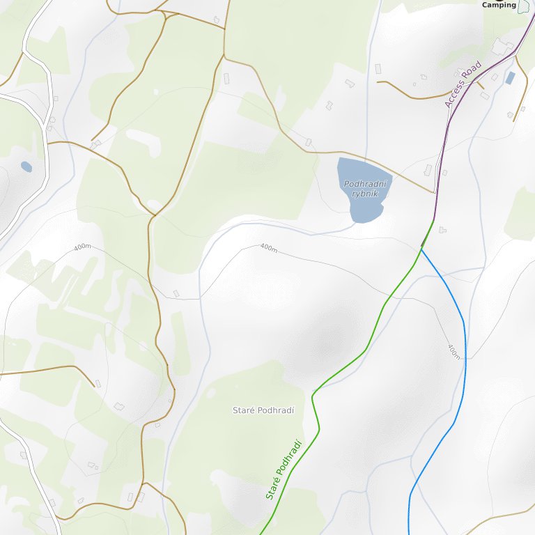 Cerna Voda Mountain Bike Trails Map by Trailforks | Avenza Maps