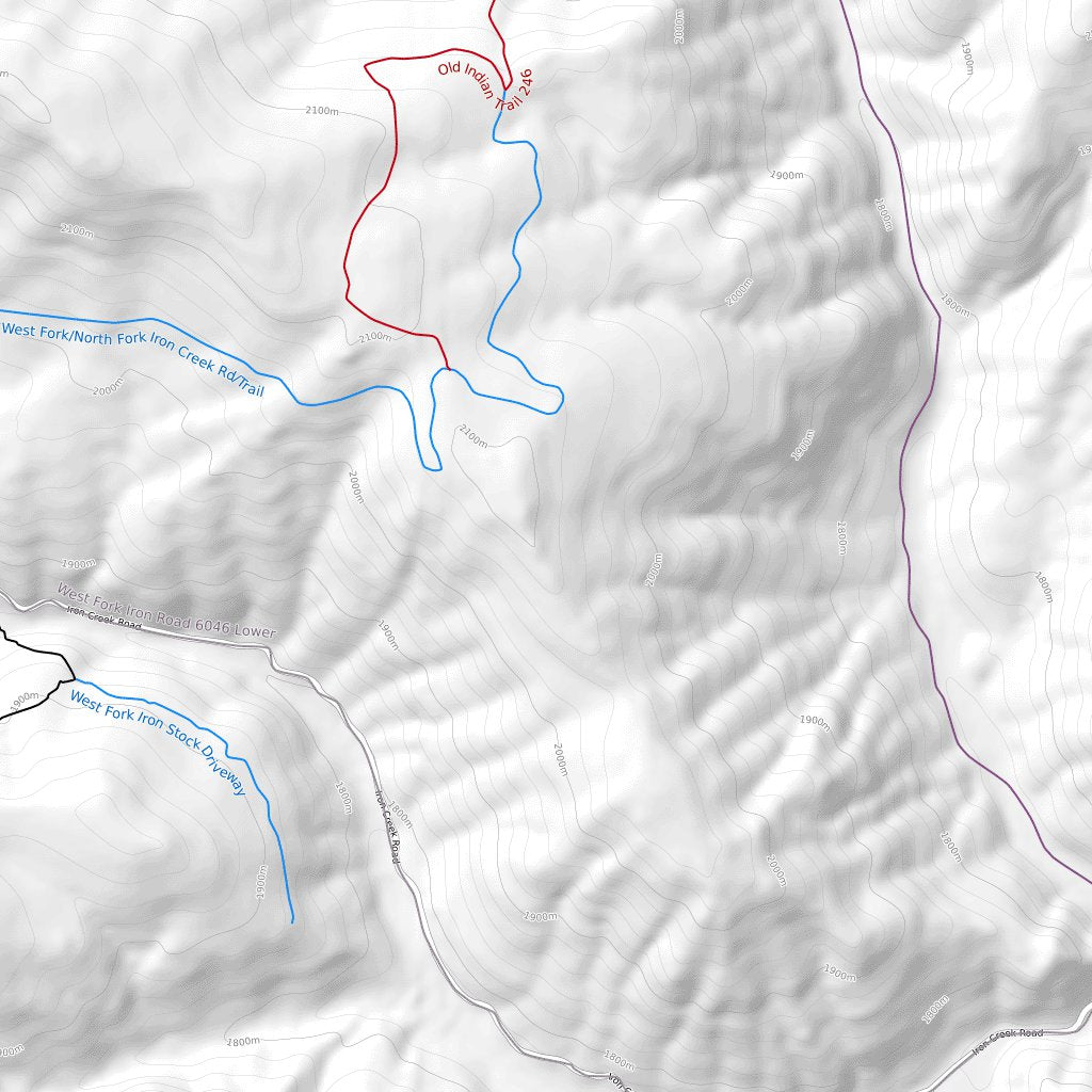 Iron Creek/Hat Creek Mountain Bike Trails Map by Trailforks | Avenza Maps