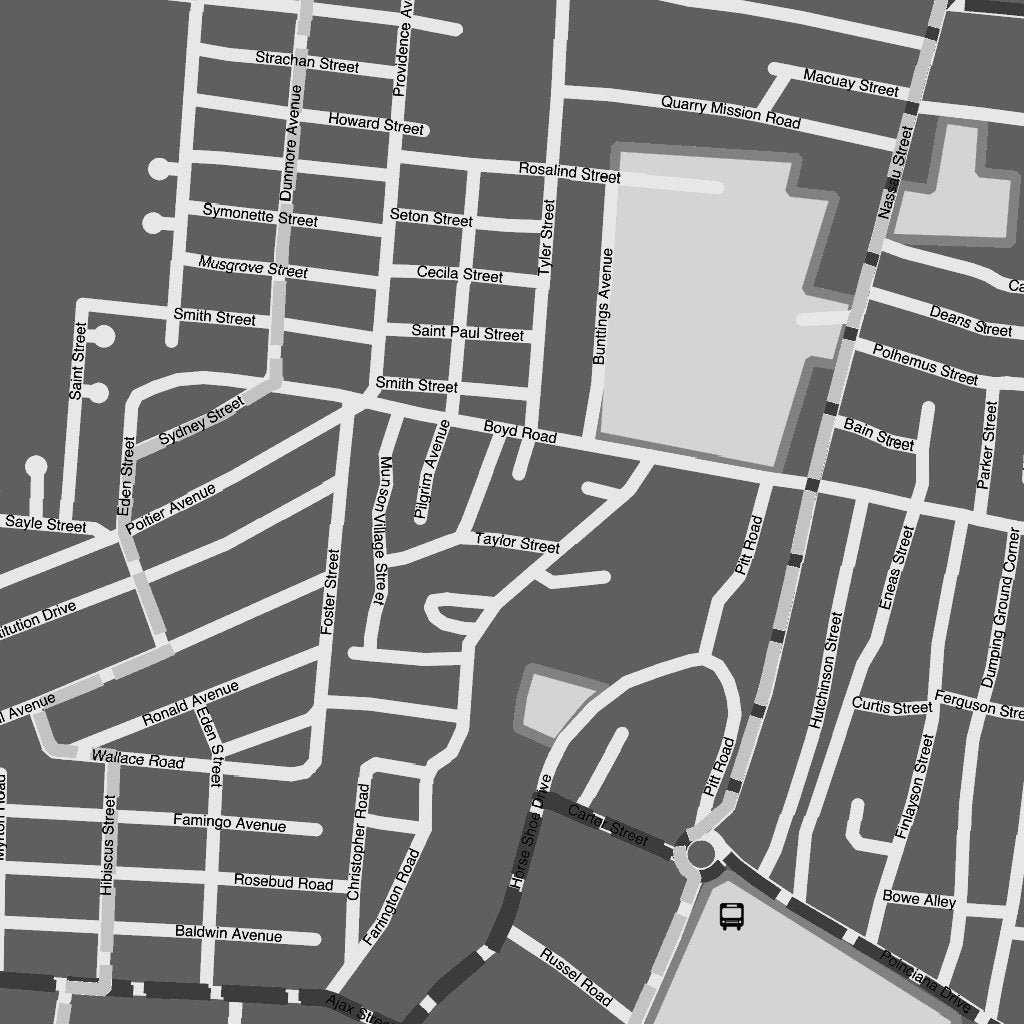 New Providence, Bahamas - Jitney Routes 10,10A & 10B Map by Bahama ...