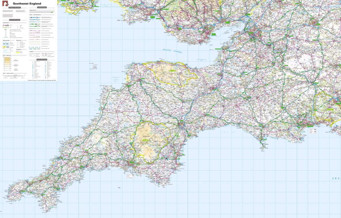 Southwest England Map by Red Geographics | Avenza Maps