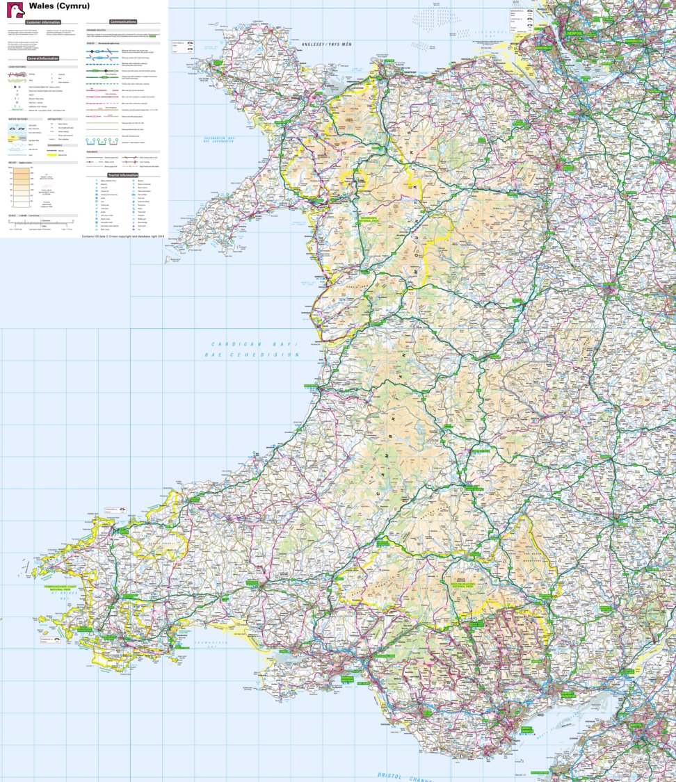 Wales Map by Red Geographics | Avenza Maps