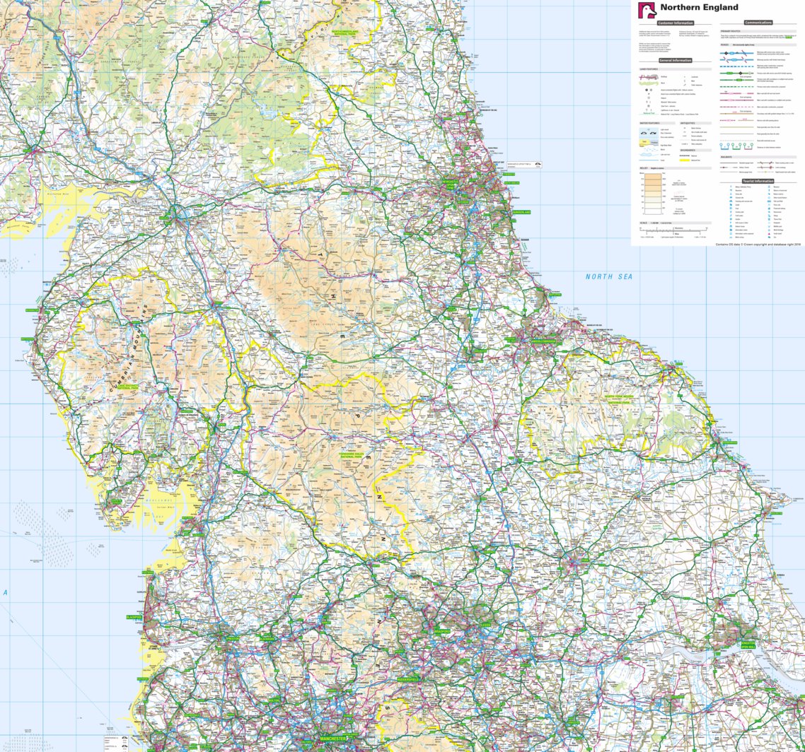 Northern England Map by Red Geographics | Avenza Maps