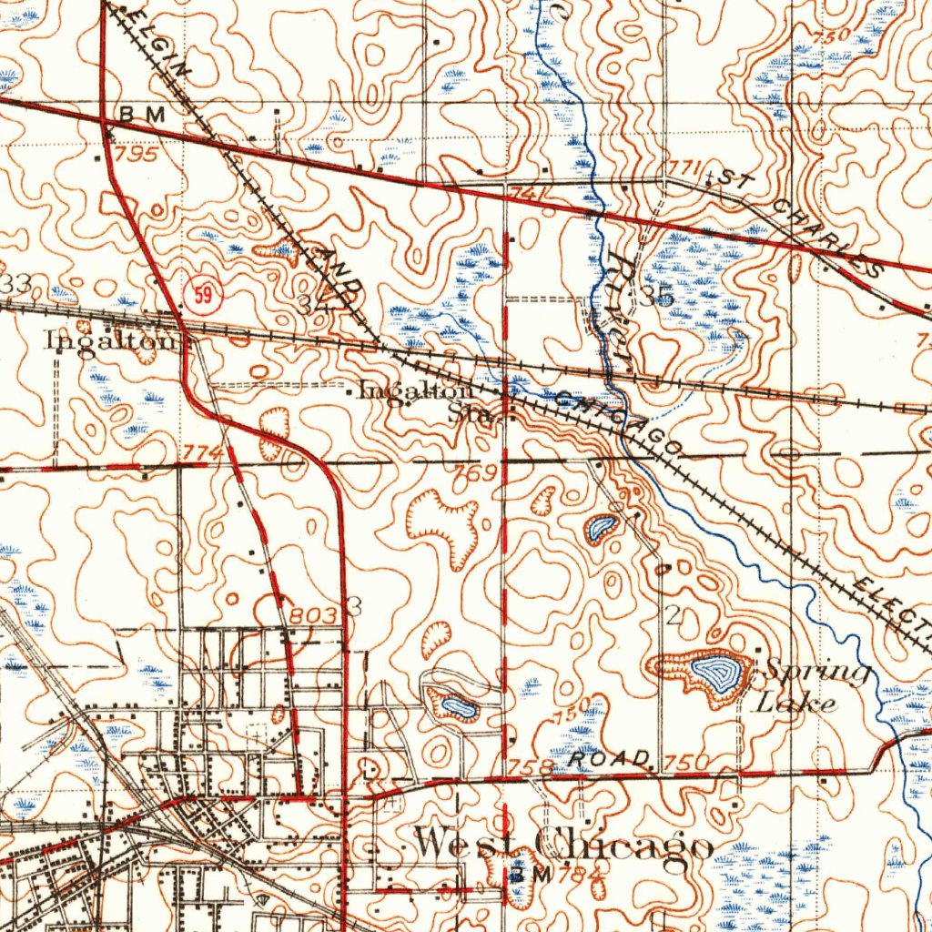 Wheaton, IL (1948, 62500-Scale) Map by United States Geological Survey ...