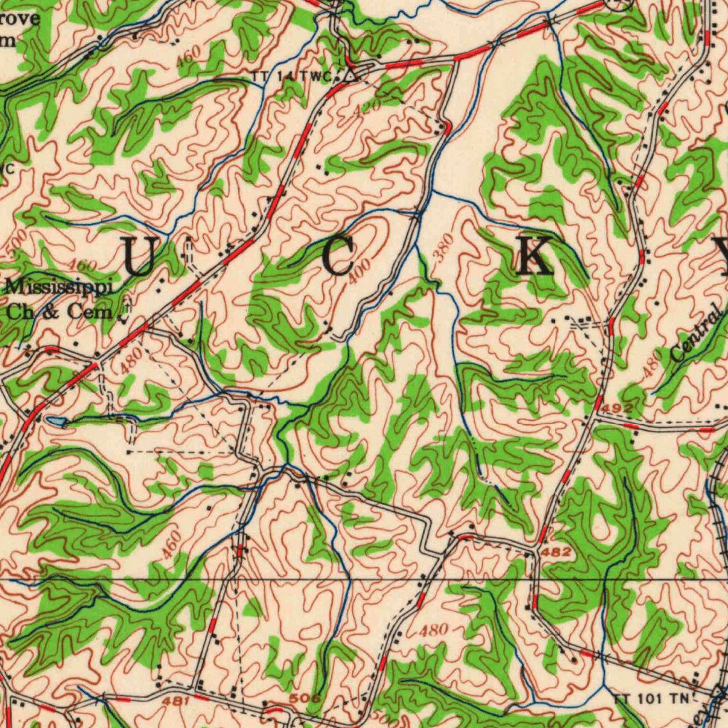 Wickliffe, KY-MO-IL (1952, 62500-Scale) Map by United States Geological ...