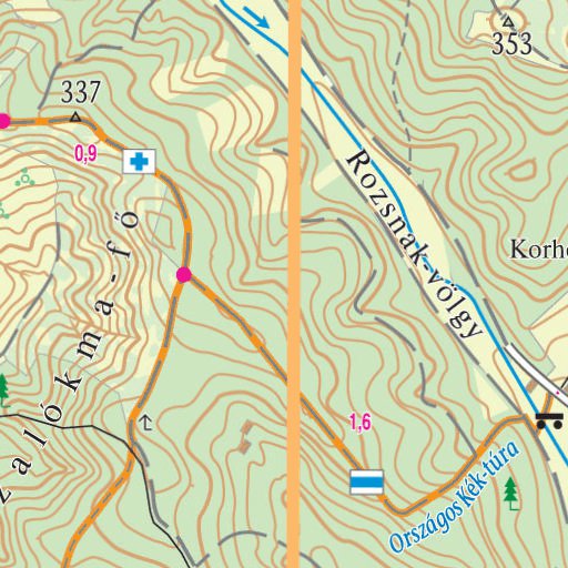 Bükkszék-Sirok turista, biciklis térkép, tourist-biking Map, by Szarvas ...