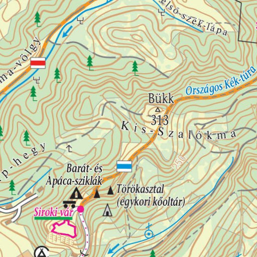 Bükkszék-Sirok turista, biciklis térkép, tourist-biking Map, by Szarvas ...