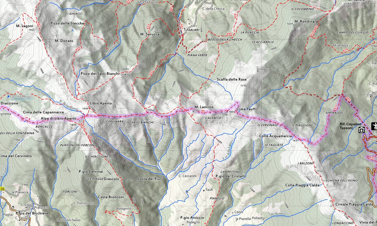 Trekking Linea Gotica - Mappa 3 - Fronte Map by Boreal Mapping | Avenza ...