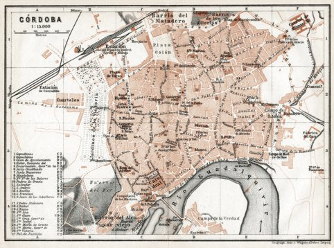 Córdoba city Map, 1913 by Waldin | Avenza Maps