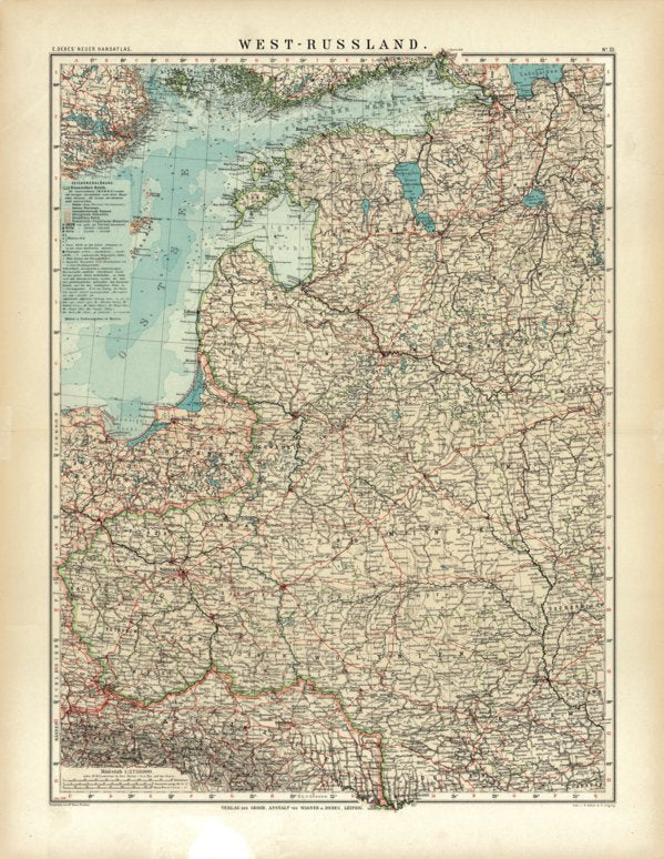 Western Russia Map, 1905 by Waldin | Avenza Maps