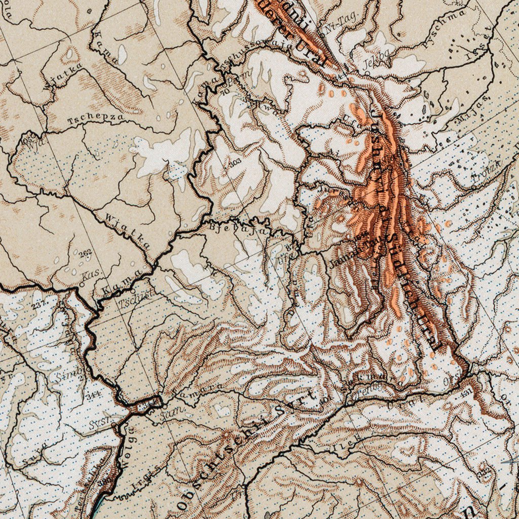Physical Map of Europe, 1905 by Waldin | Avenza Maps