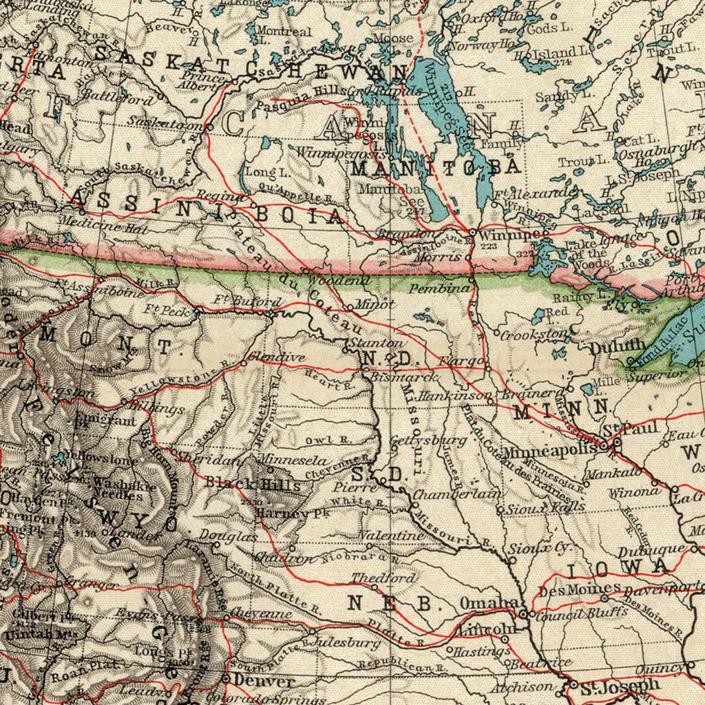 North America Map, 1905 by Waldin | Avenza Maps